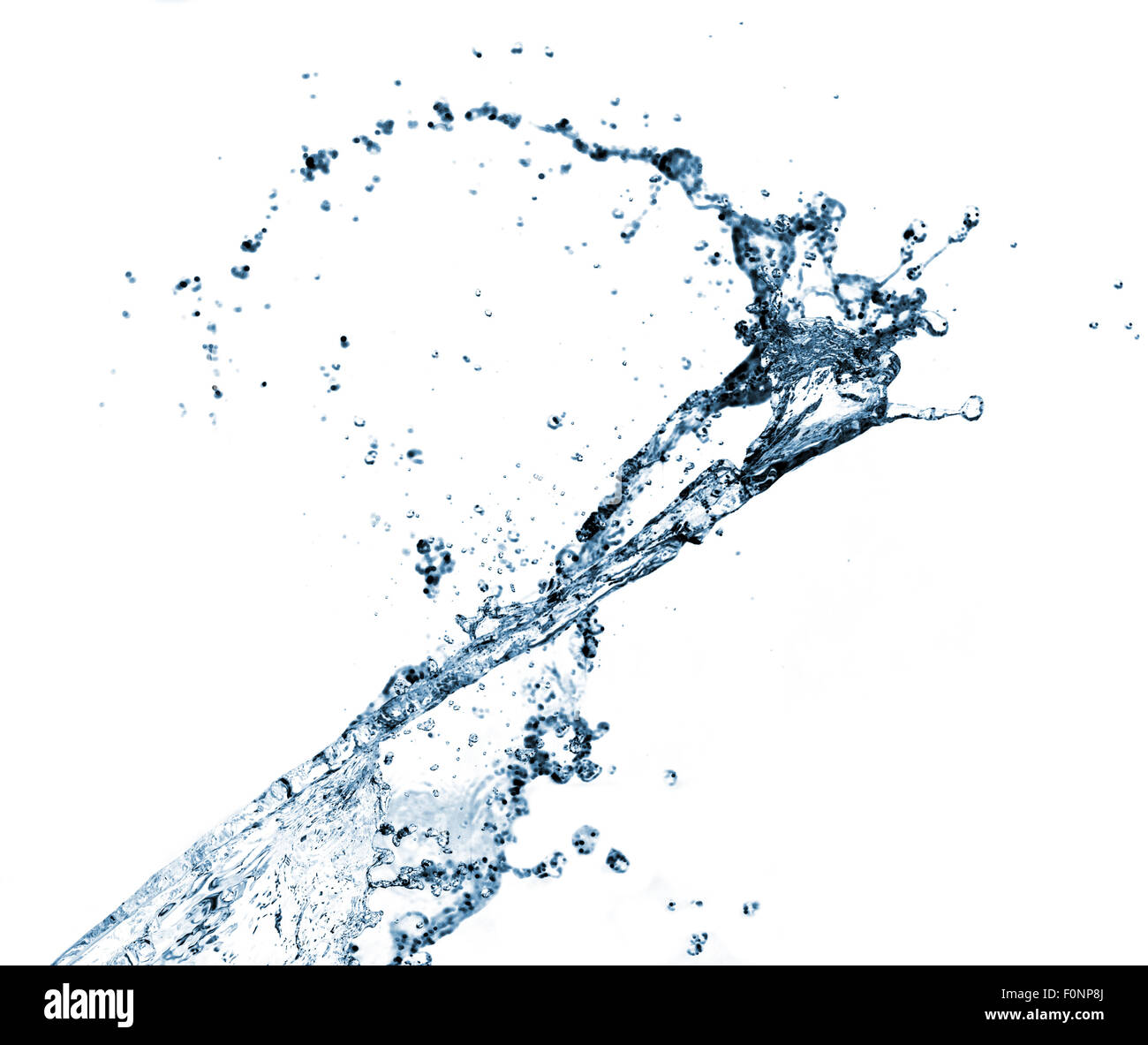 Stylish water splash. Isolated on white background Stock Photo - Alamy