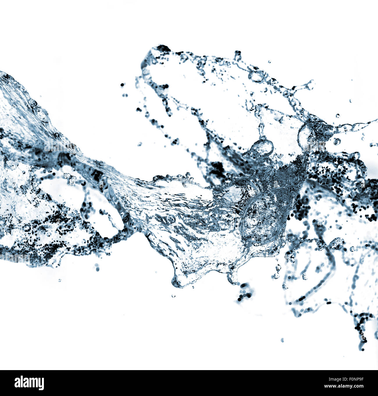 Stylish water splash. Isolated on white background Stock Photo - Alamy