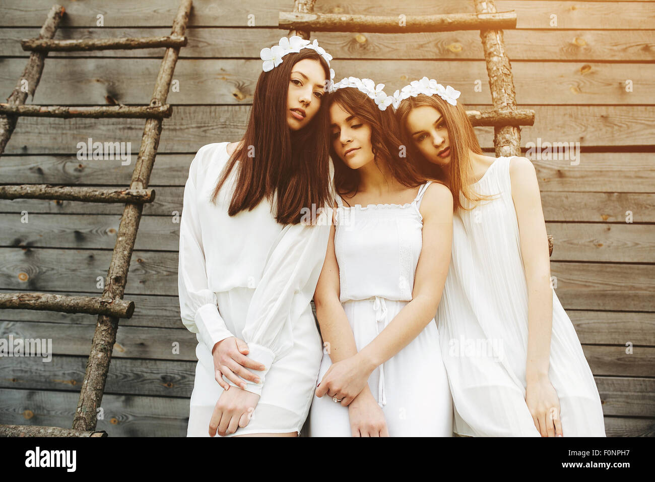 three beautiful girls Stock Photo - Alamy