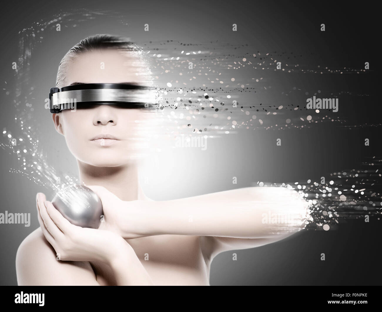 Female robot. Nanotechnology concept Stock Photo - Alamy