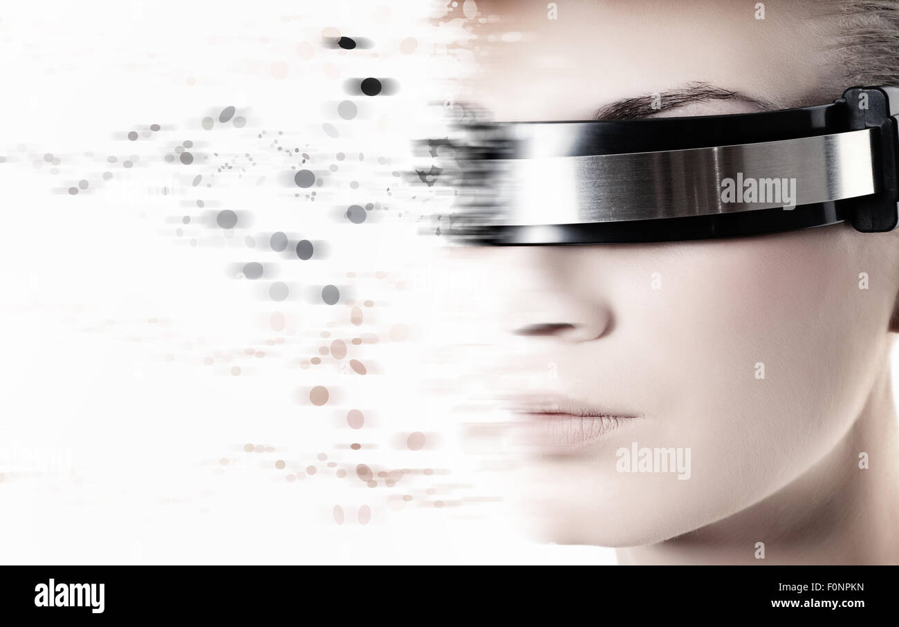 Female robot. Nanotechnology concept Stock Photo - Alamy