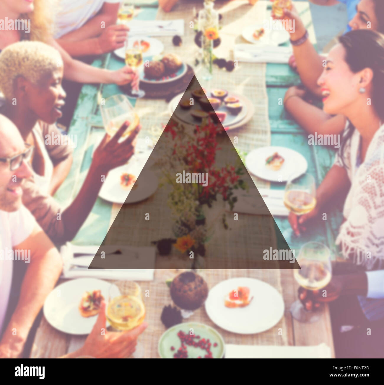 Summer Togetherness Friendship Triangle Copy Space Concept Stock Photo ...