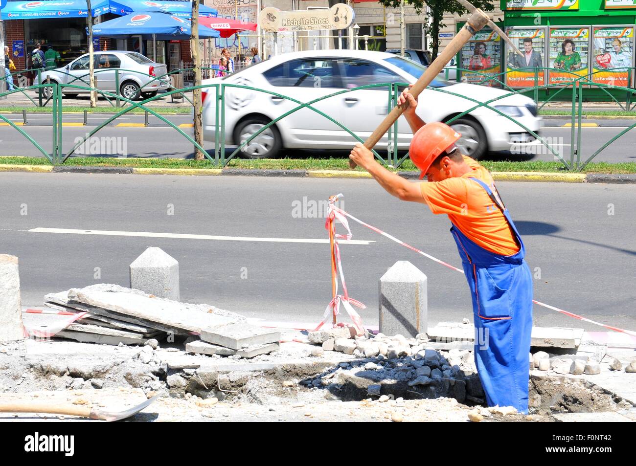 Bucharest construction workers hi-res stock photography and images - Alamy