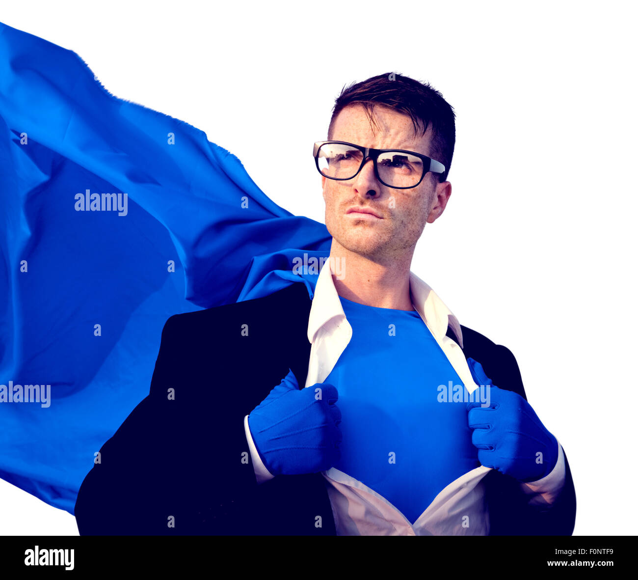 Superhero Businessman Professional Success White Collar Worker Concept ...