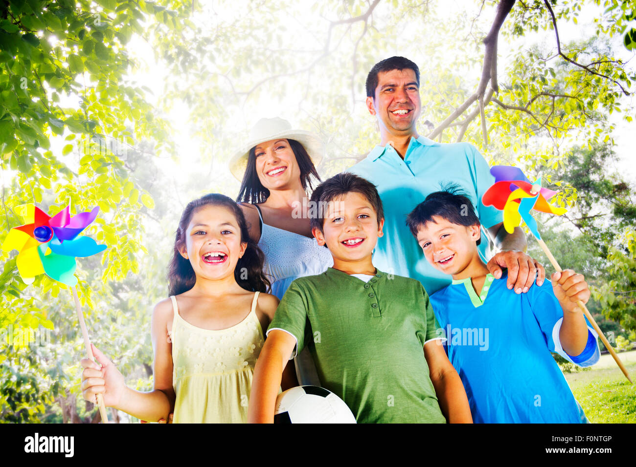 Family Happiness Parents Holiday Vacation Activity Concept Stock Photo ...