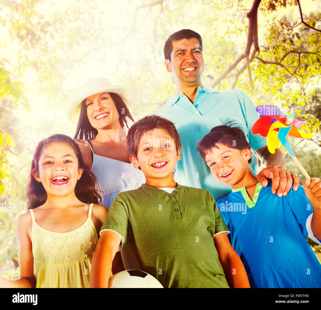 Family Happiness Parents Holiday Vacation Activity Concept Stock Photo ...