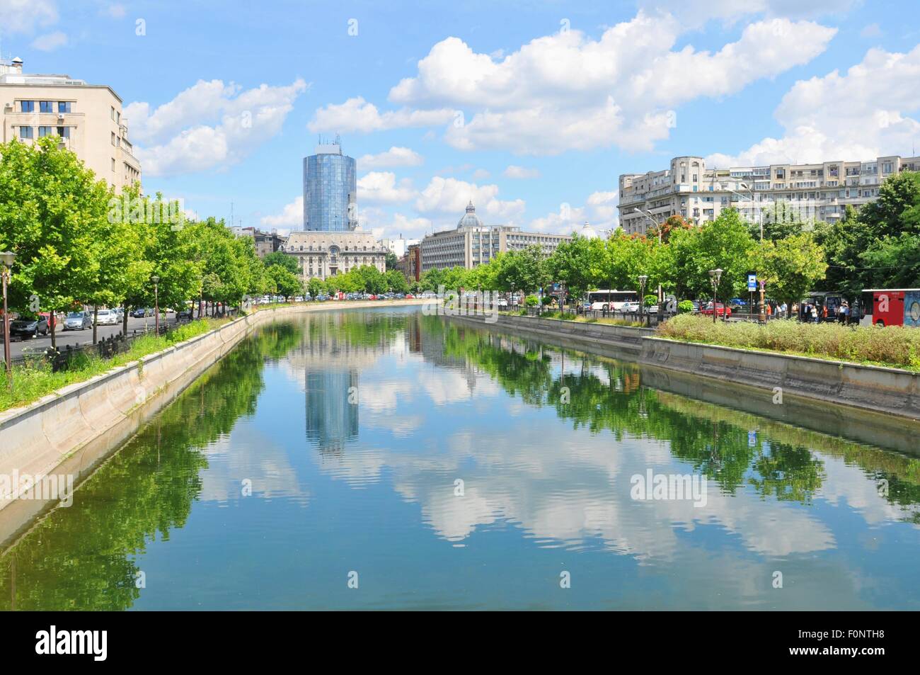 Dambovita river in Bucharest, Romania Stock Photo - Alamy