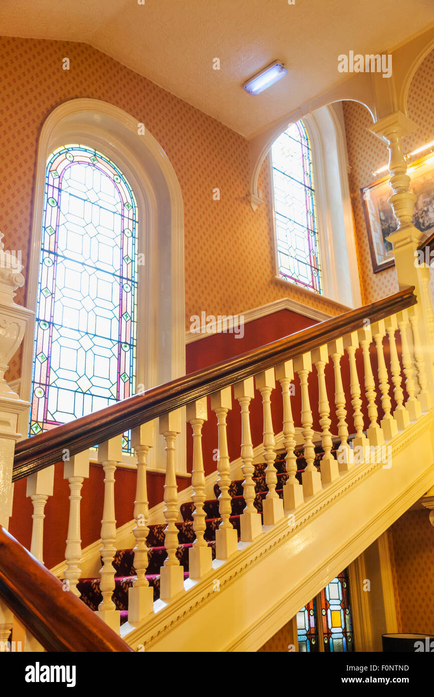 England, Norfolk, Cromer, Hotel de Paris, Hotel Stairway Stock Photo ...