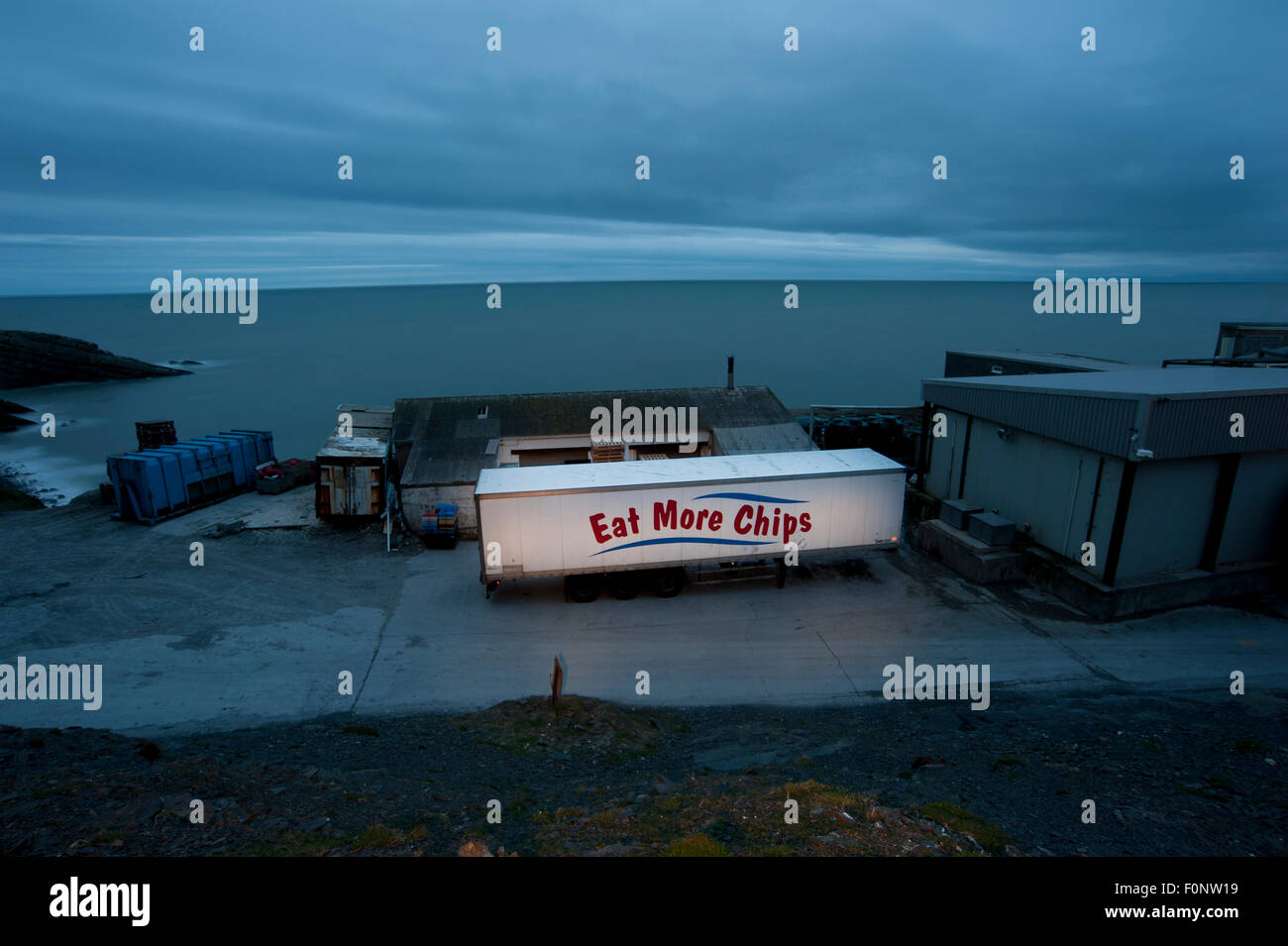 Fish factory, New Quay, mid Wales, UK Stock Photo - Alamy