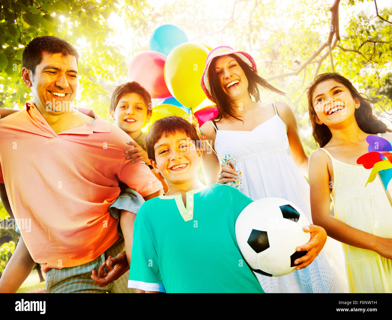 Family Happiness Parents Holiday Vacation Activity Concept Stock Photo ...