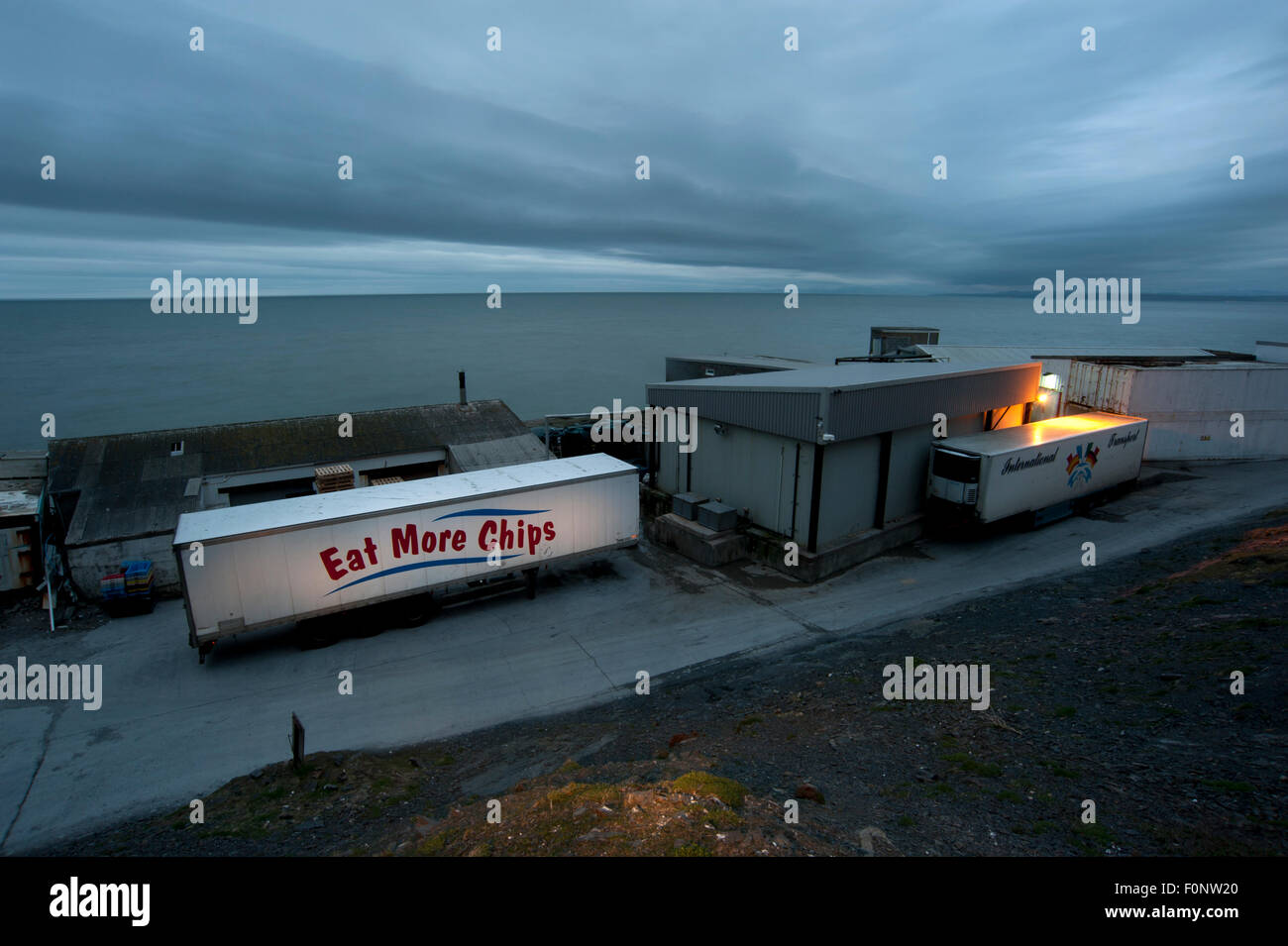 Fish factory, New Quay, mid Wales, UK Stock Photo - Alamy