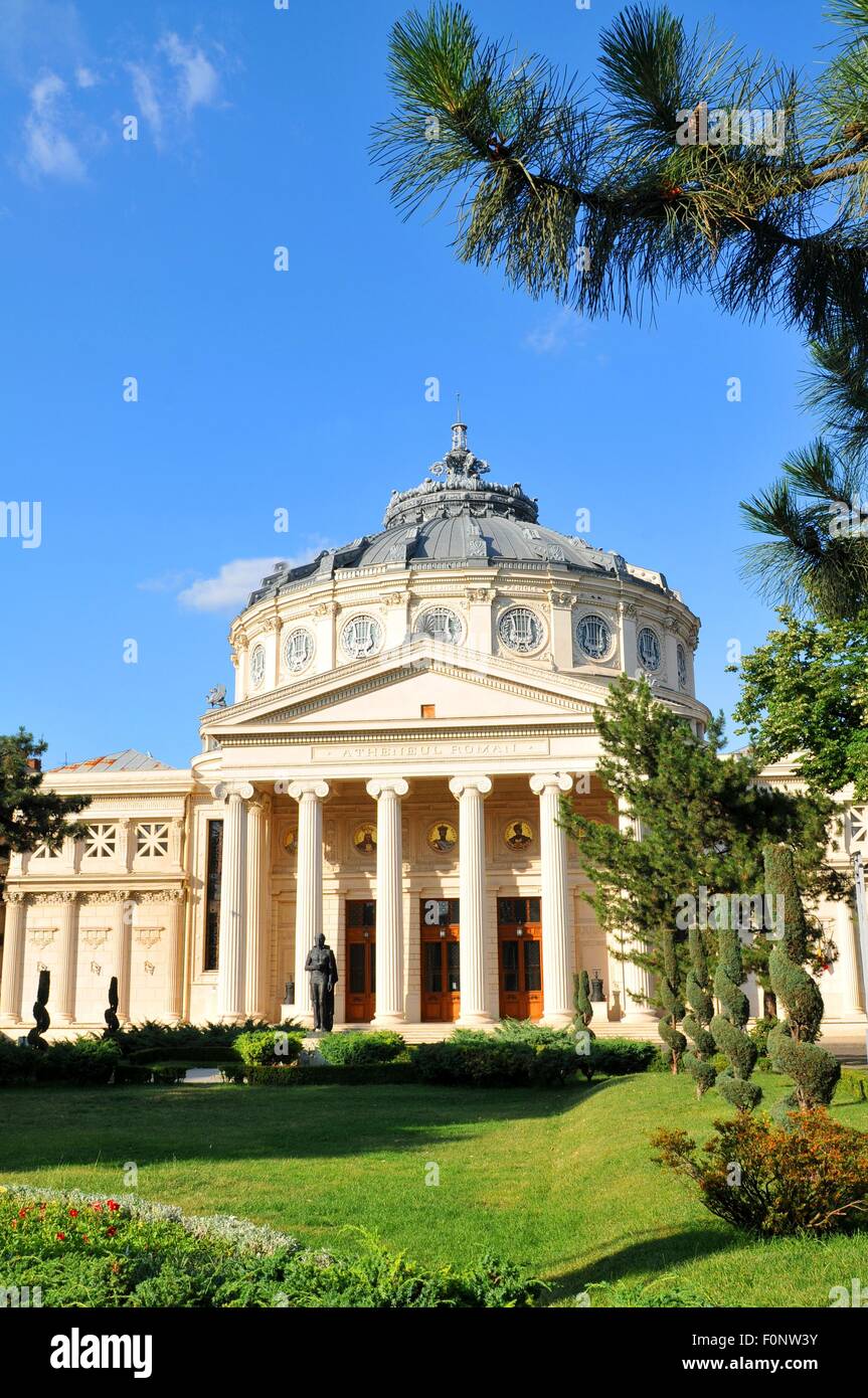 Bucharest landmarks: Romanian Athenaeum is a concert hall in the city ...