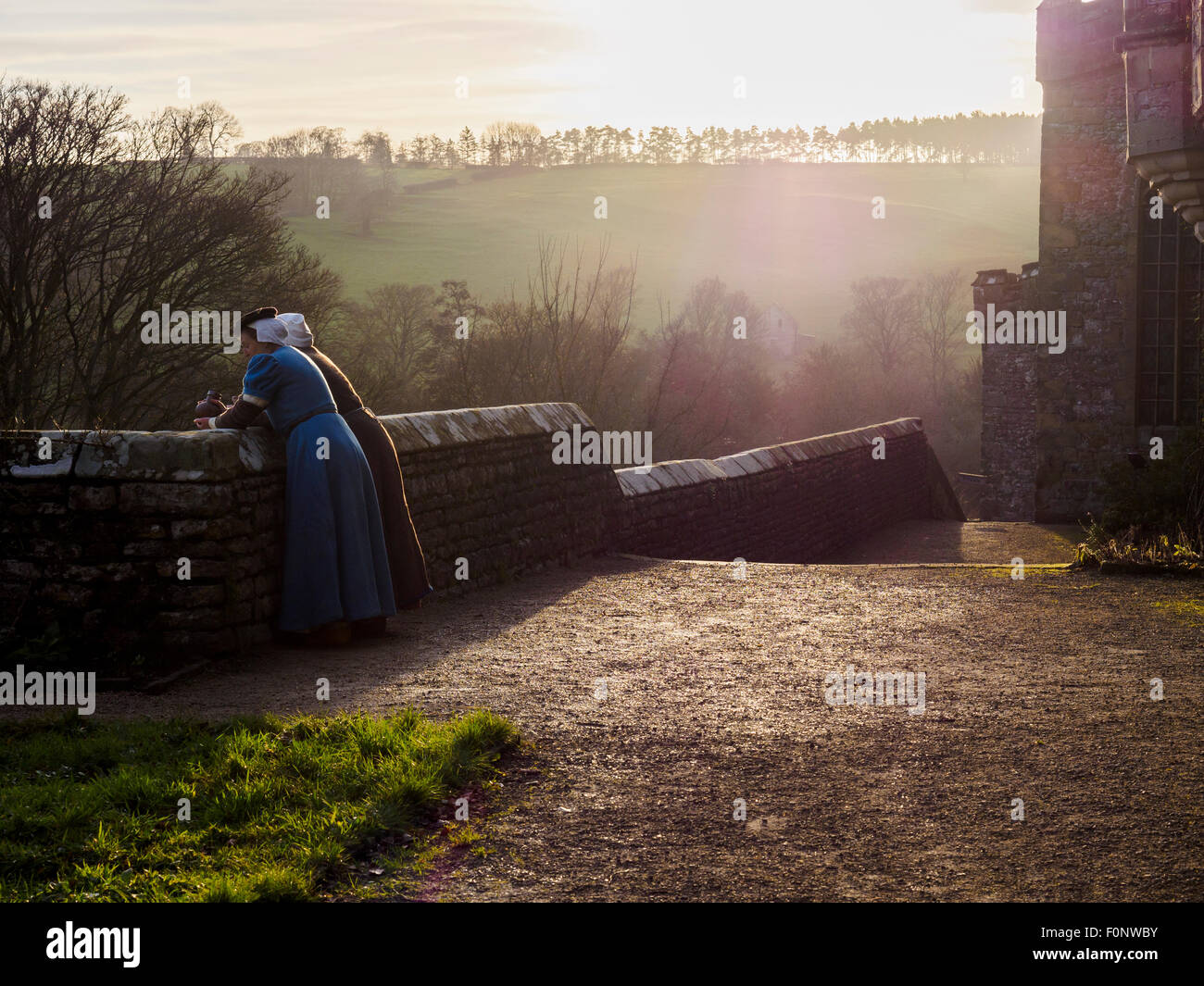 Tudor Christmas in Haddon Hall in Derbyshire Peak District England ...