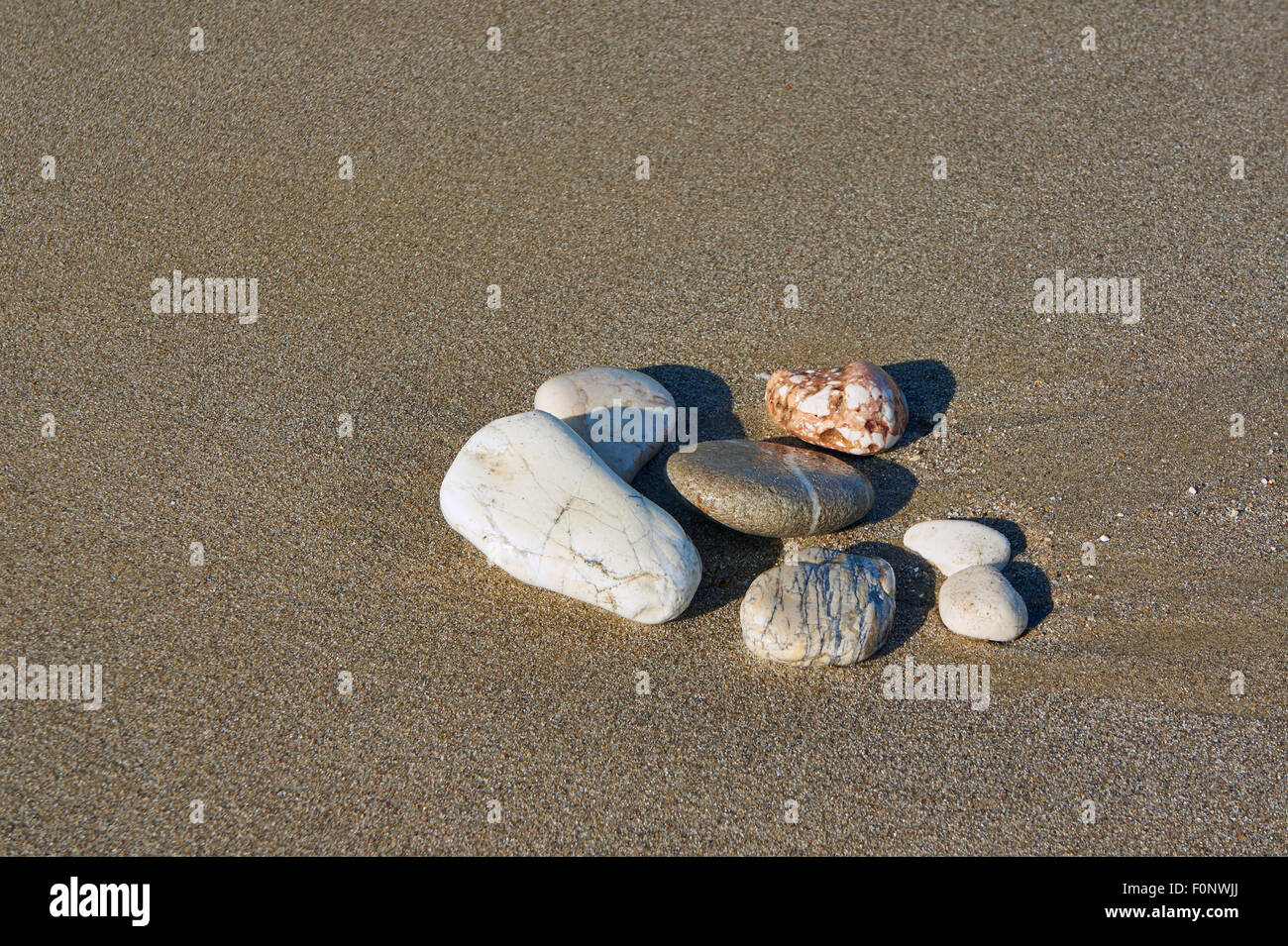 Pebble on the beach on the Greek island of Corfu Stock Photo - Alamy