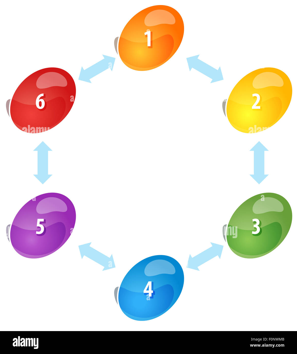 Blank business strategy concept infographic diagram illustration Oval ...