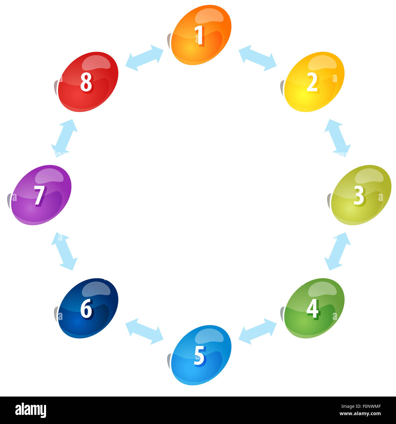Blank business strategy concept infographic diagram illustration Oval ...