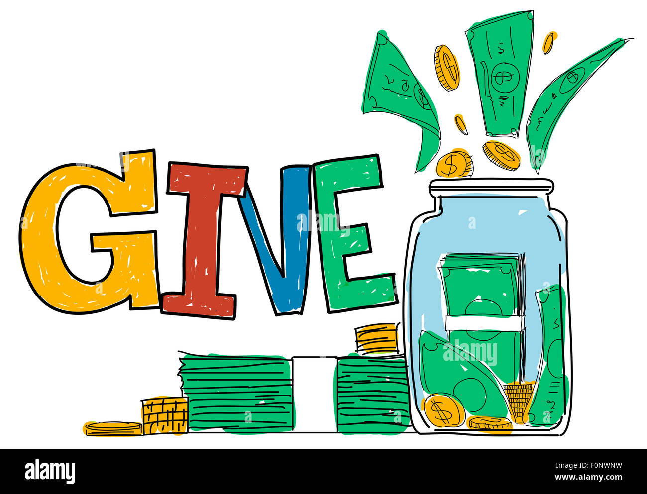 Give Help Donation Charity Volunteer Concept Stock Photo - Alamy