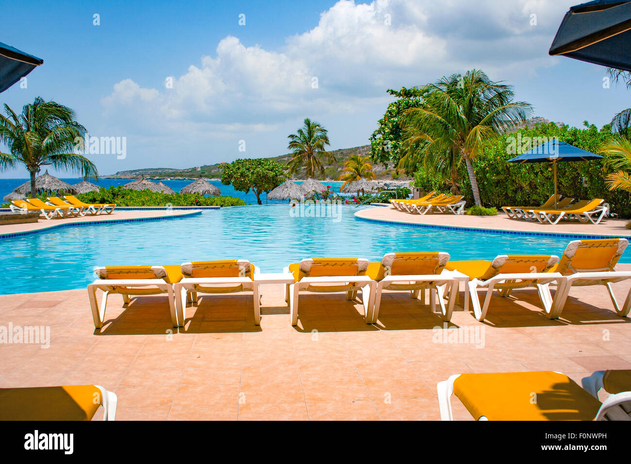 Hotel Swimming in Piscadera Bay Willemstad Curacao Stock Photo - Alamy