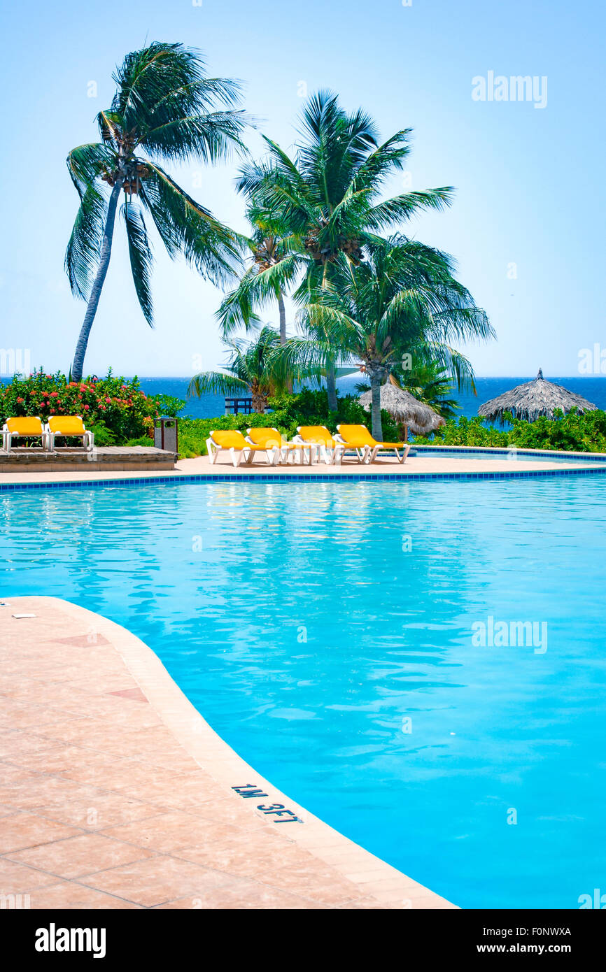 Hotel Swimming in Piscadera Bay Willemstad Curacao Stock Photo - Alamy