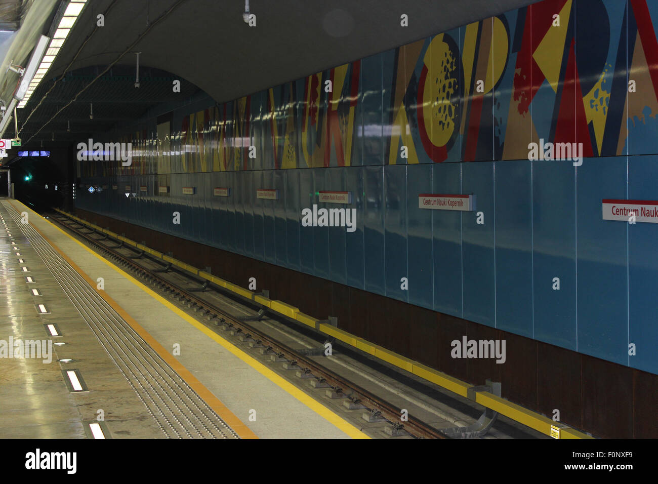 Interior of second line of Warsaw Subway system Stock Photo - Alamy