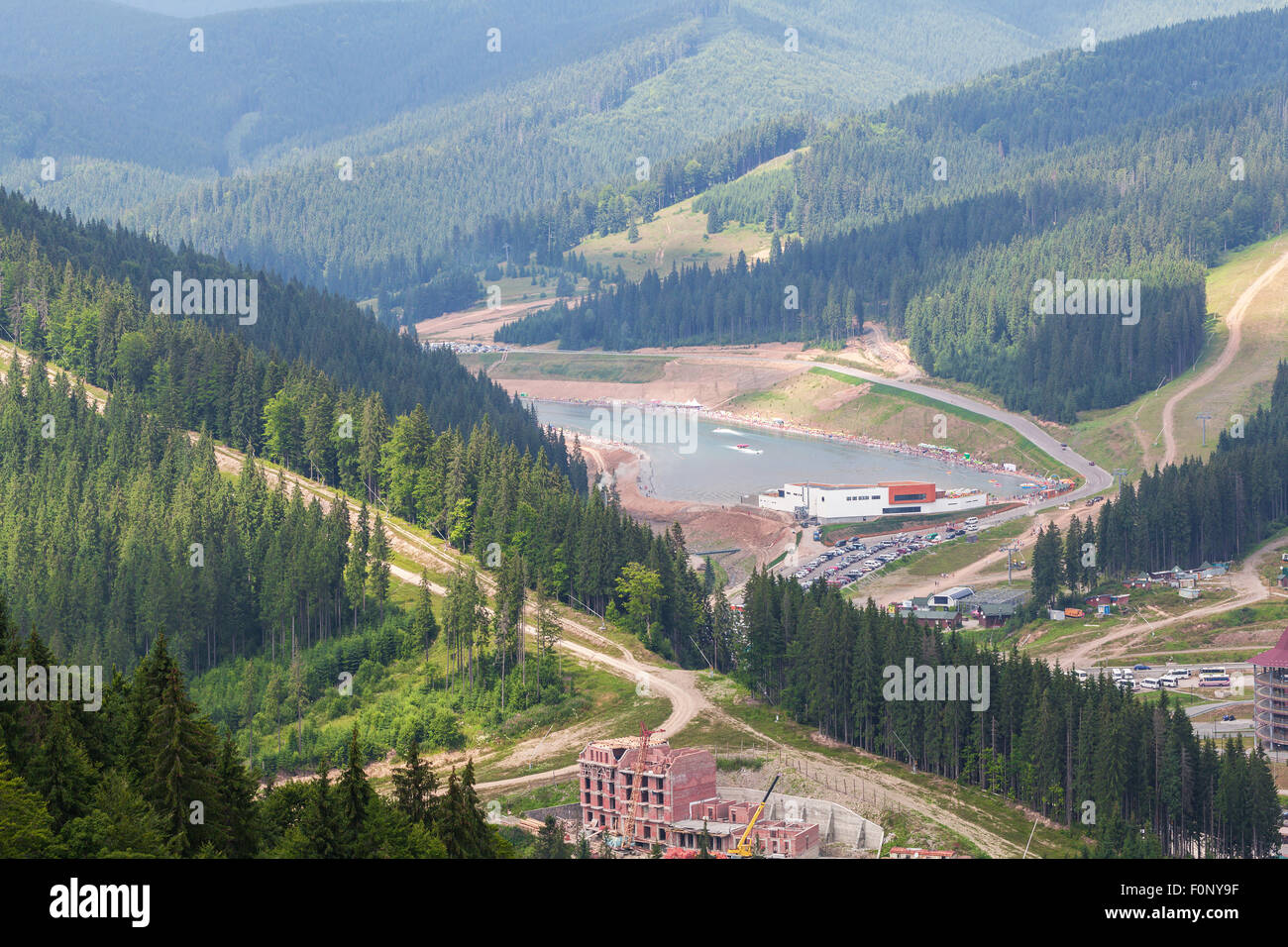 summer landscape Bukovel ski resort from top Stock Photo - Alamy