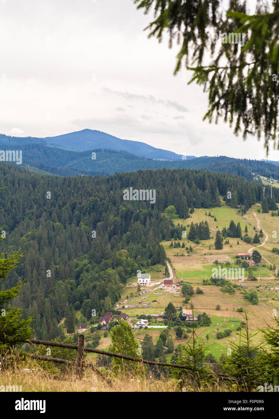Rural mountain landscape of the Montenegrin ridge in Carpathians Stock ...