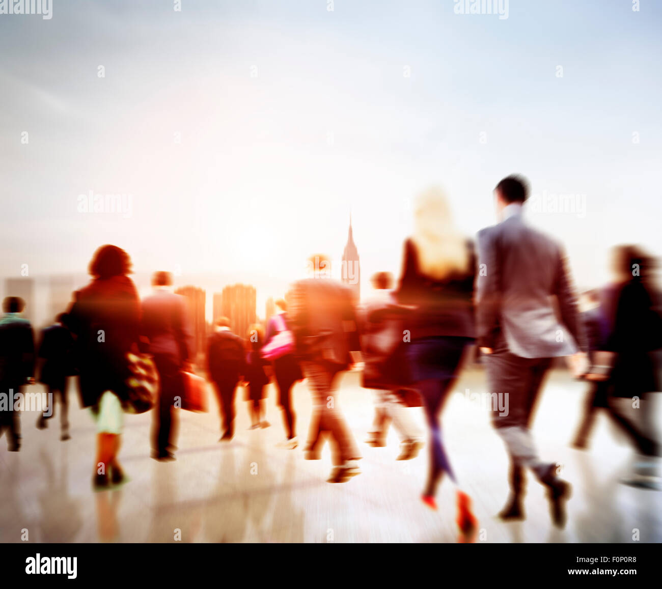 Business People Rush Hour Walking Commuting City Concept Stock Photo ...