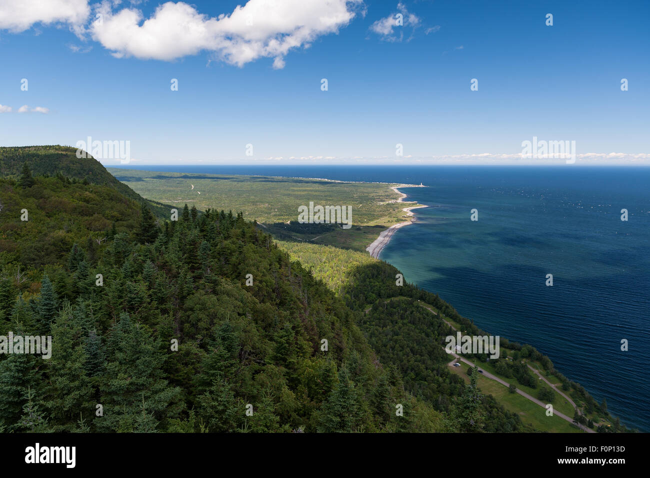 Forillon National Park as seen from the viewpoint atop Mt-St-Alban ...
