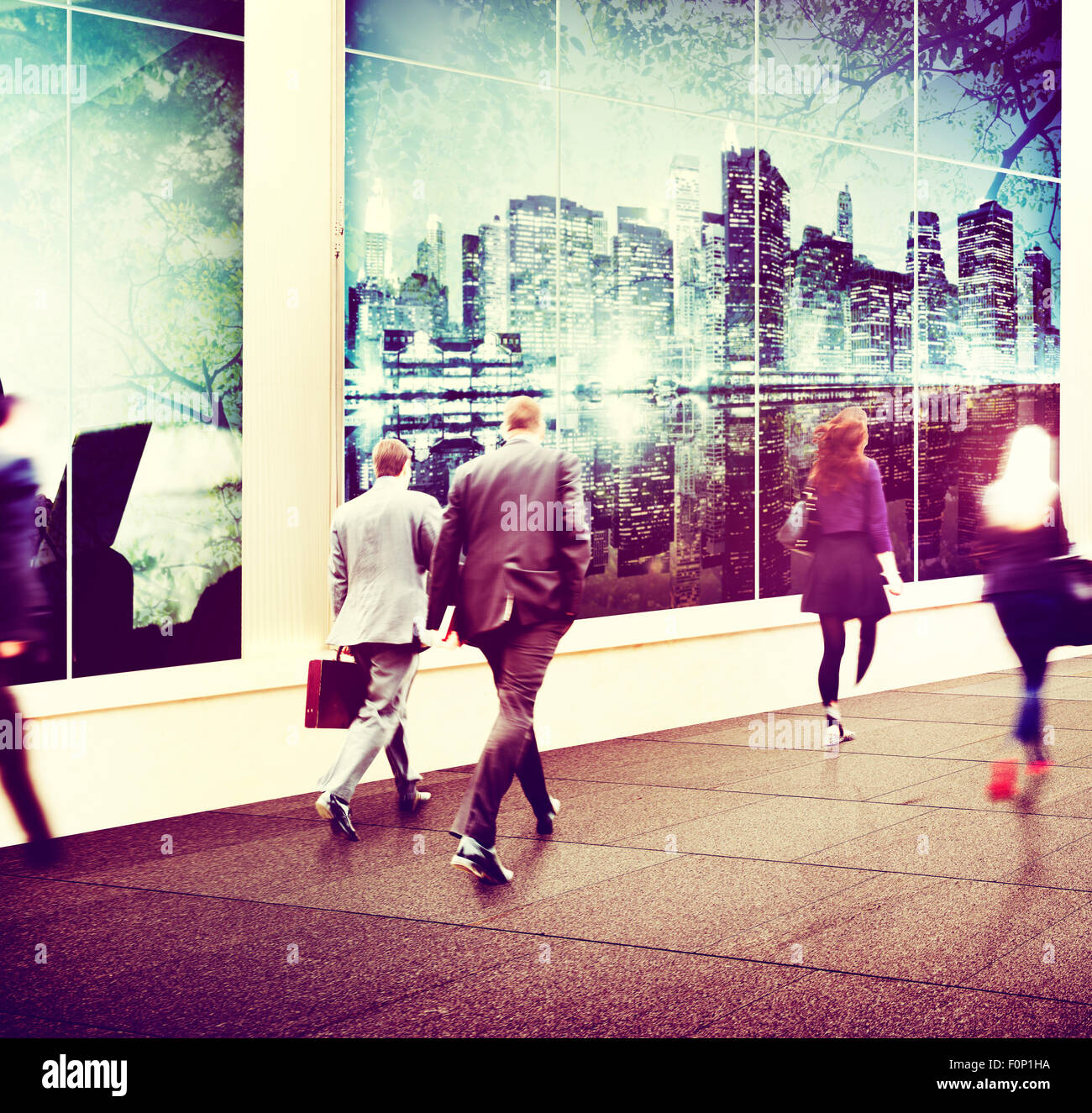 Business People Rush Hour Walking Commuting City Concept Stock Photo ...