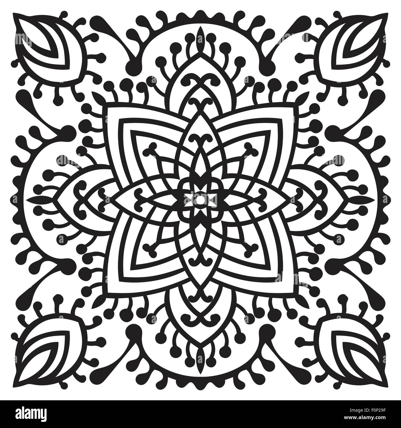 Hand drawing zentangle mandala element Stock Vector Image & Art - Alamy