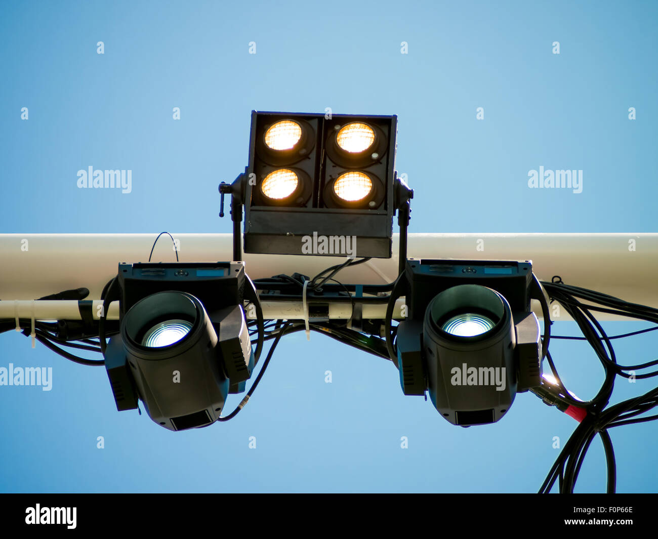 Lighting And Sound Equipment at the Music Festival Stock Photo - Alamy