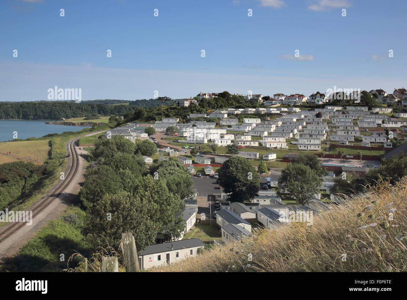 the caravan park at broadsands on the south devon coast Stock Photo - Alamy