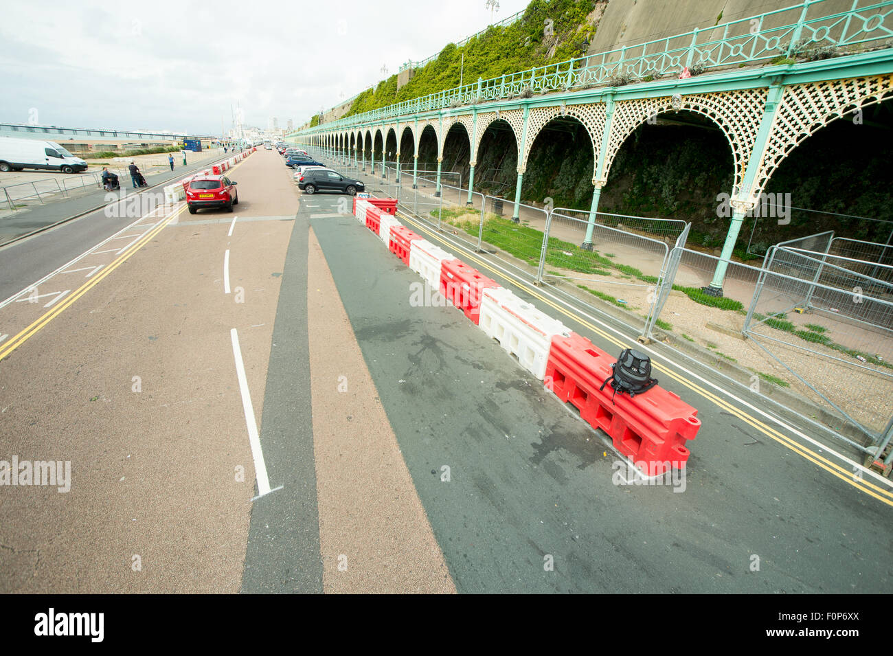 Scenes at the historic Madeira Drive in Brighton. The famous arches ...