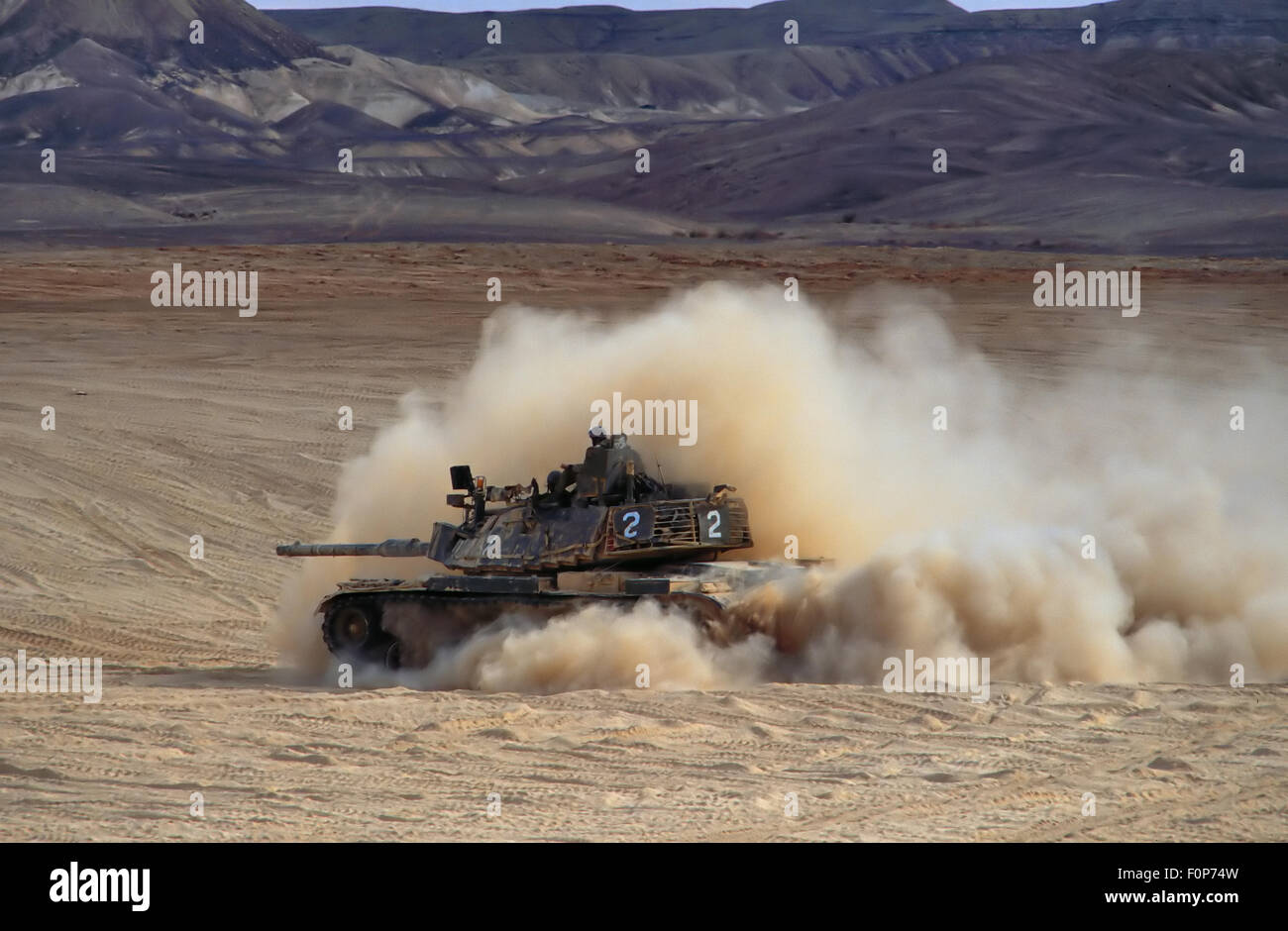 Israeli army, M 60 Patton tanks training in the Negev desert Stock ...