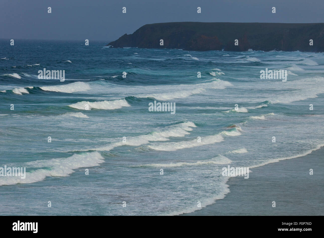 Traigh Mhor beach with Tolsta Head in the distance, Rubha Tholastaidh, Northeast Lewis, Outer ...