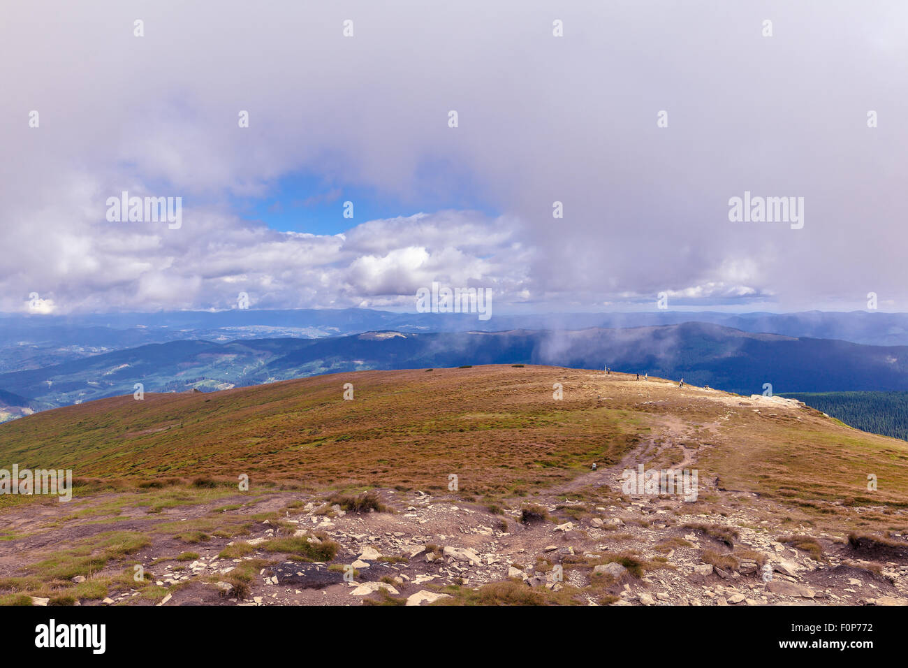 Carpathian landscape, view from the mountain Goverla Stock Photo - Alamy