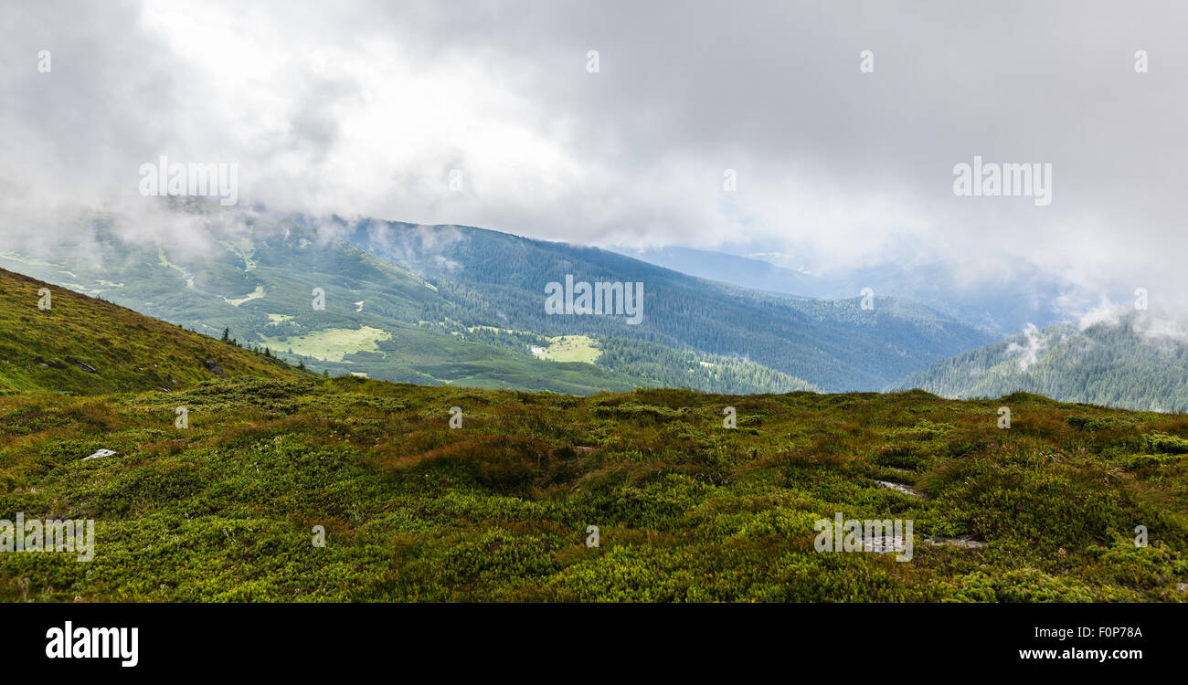 Carpathian landscape, view from the mountain Goverla Stock Photo - Alamy