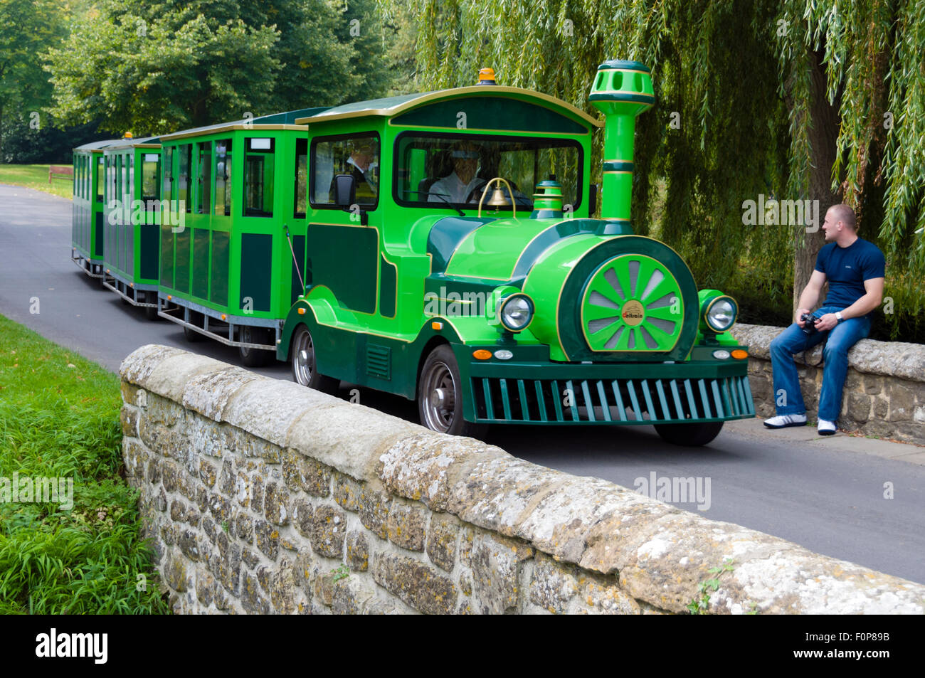 Miniature passenger train in Leeds Castle, Kent Stock Photo - Alamy