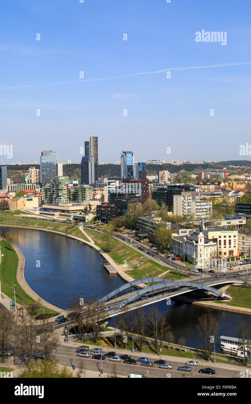 View of Vilnius city in Lithuania, with historical architectural ...