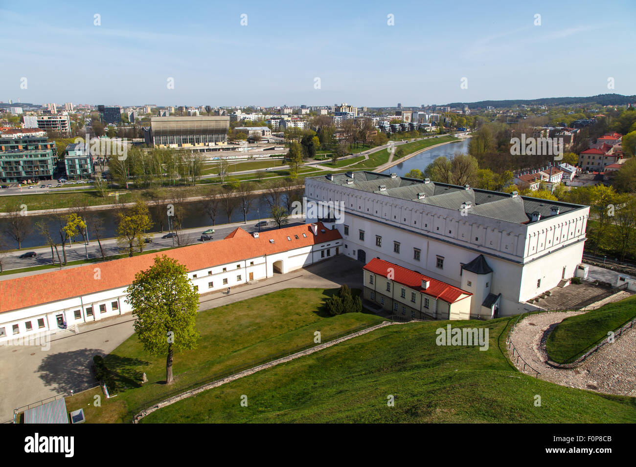 View of Vilnius city in Lithuania, with historical architectural ...