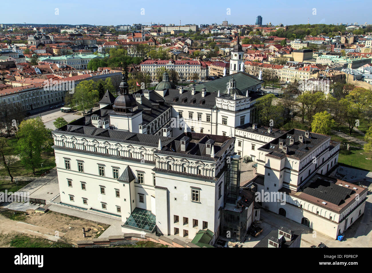 View of Vilnius city in Lithuania, with historical architectural ...
