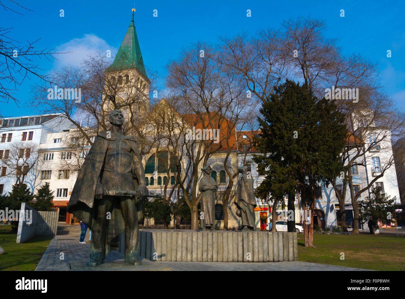 Namestie SNP, square with Slovak uprising memorial, central Bratislava, Slovakia, Europe Stock ...