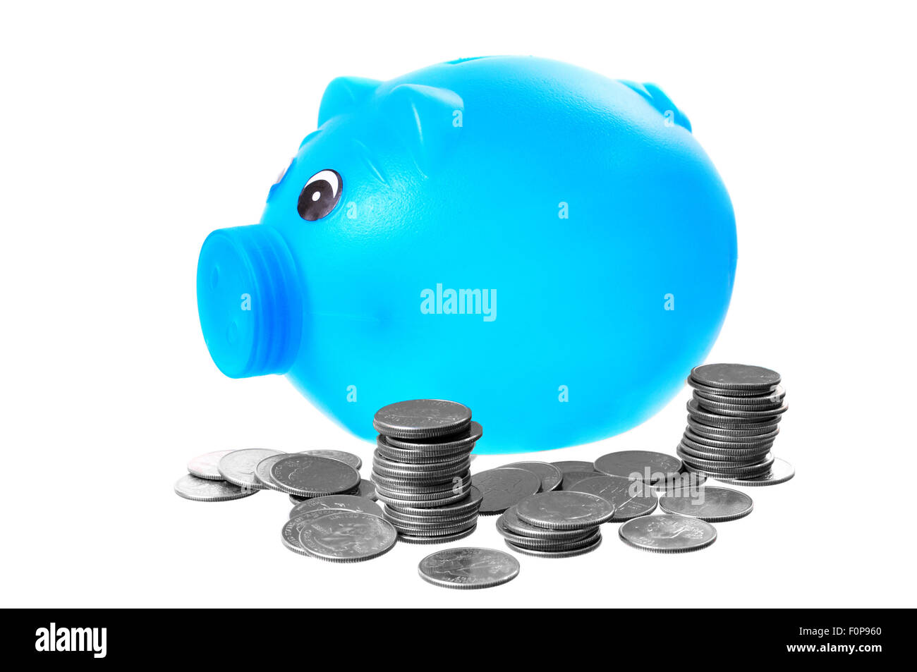 Blue Piggy Bank Plastic