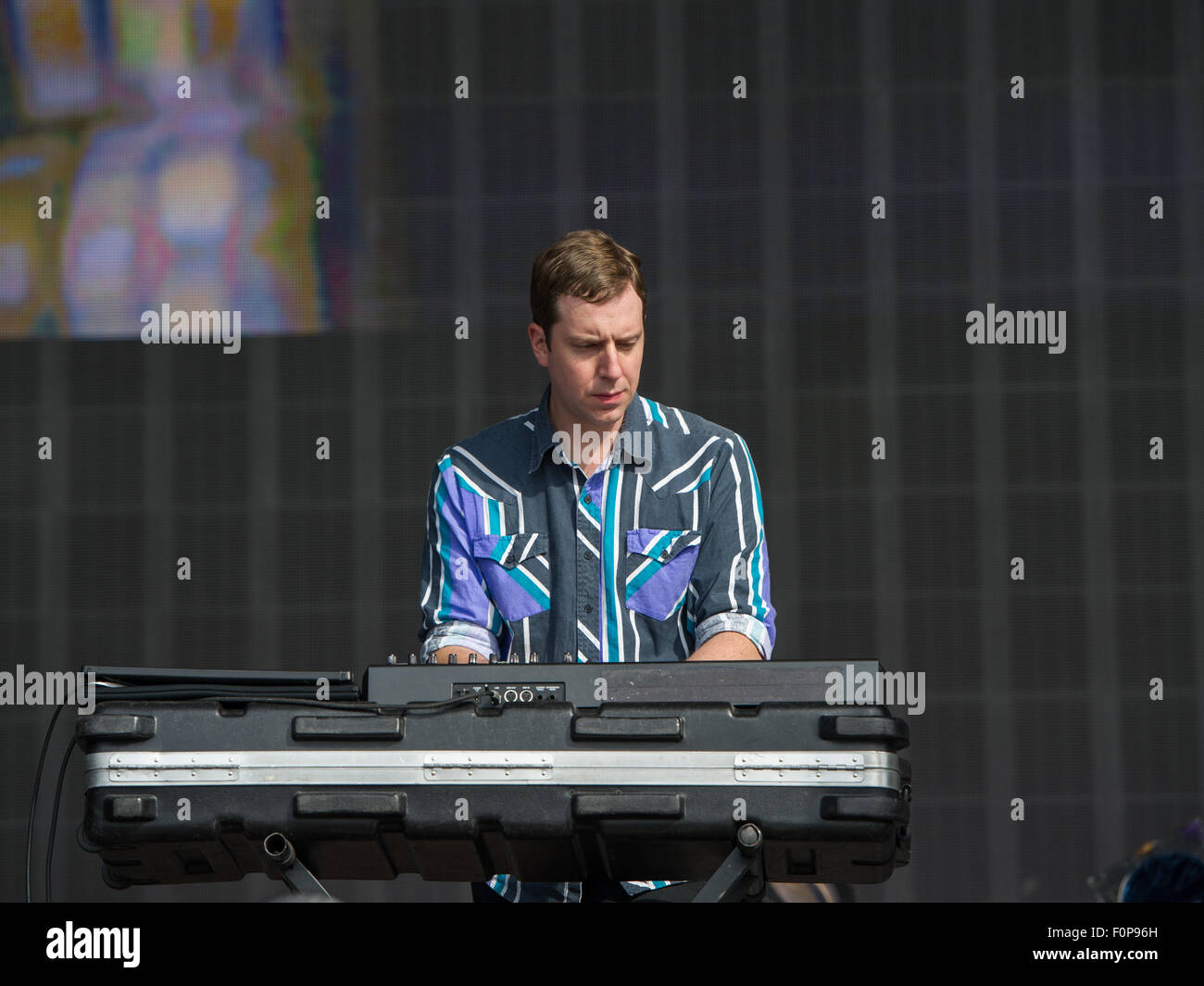 Future Islands performing at the Barclaycard British Summer Time in ...