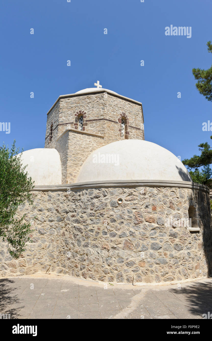 The Chapel of St Nektarios in the Prophet Elias Monastery, Santorini ...