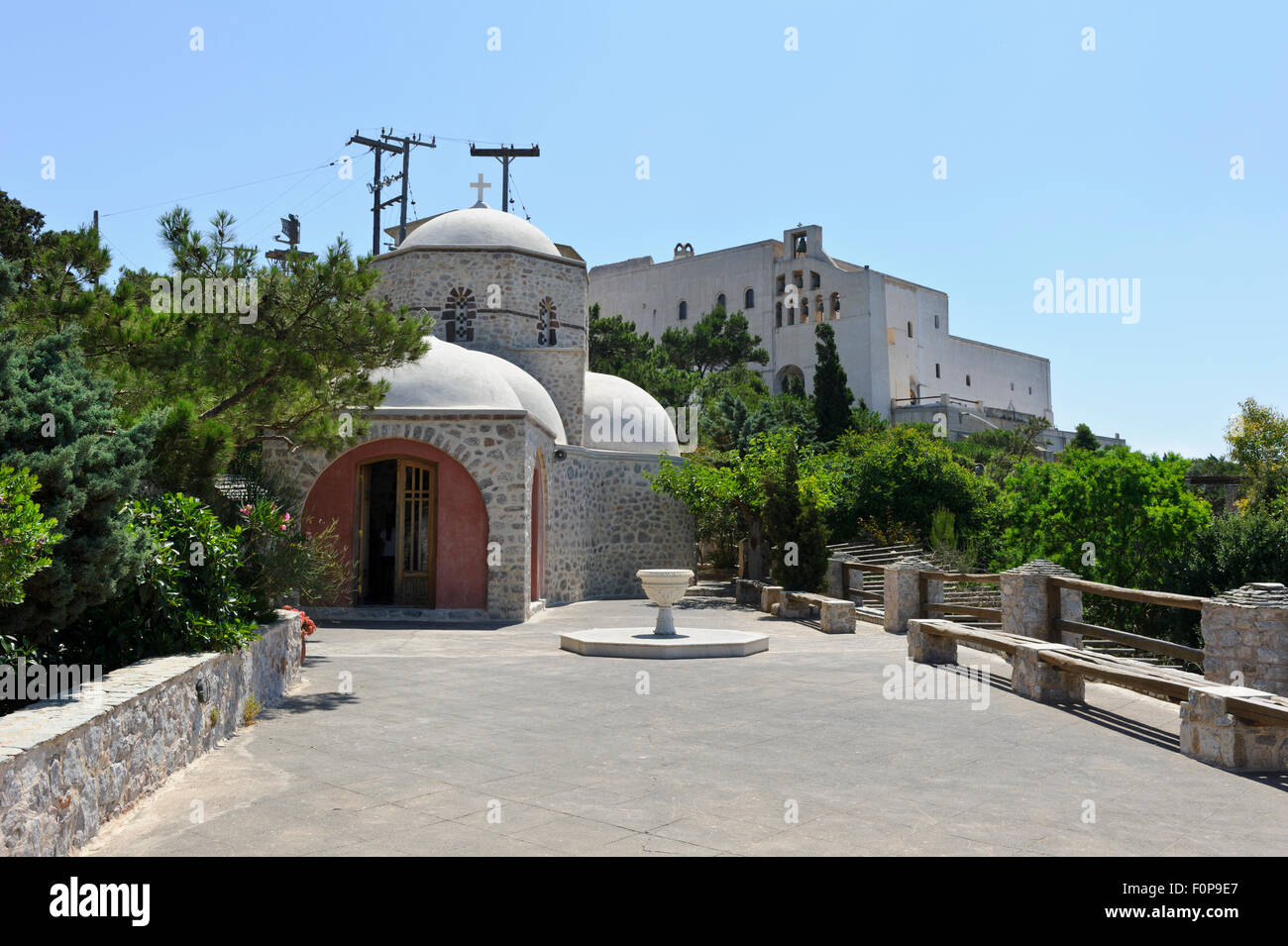 The Chapel of St Nektarios in the Prophet Elias Monastery, Santorini ...