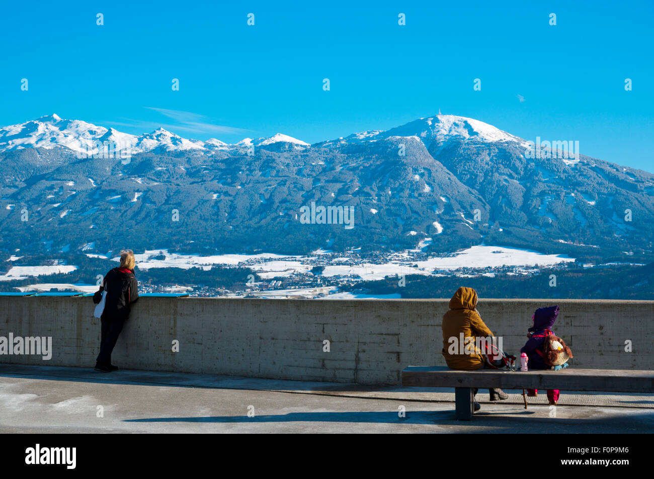 Viewing platform, outside the funicular station, Hungerburg district ...