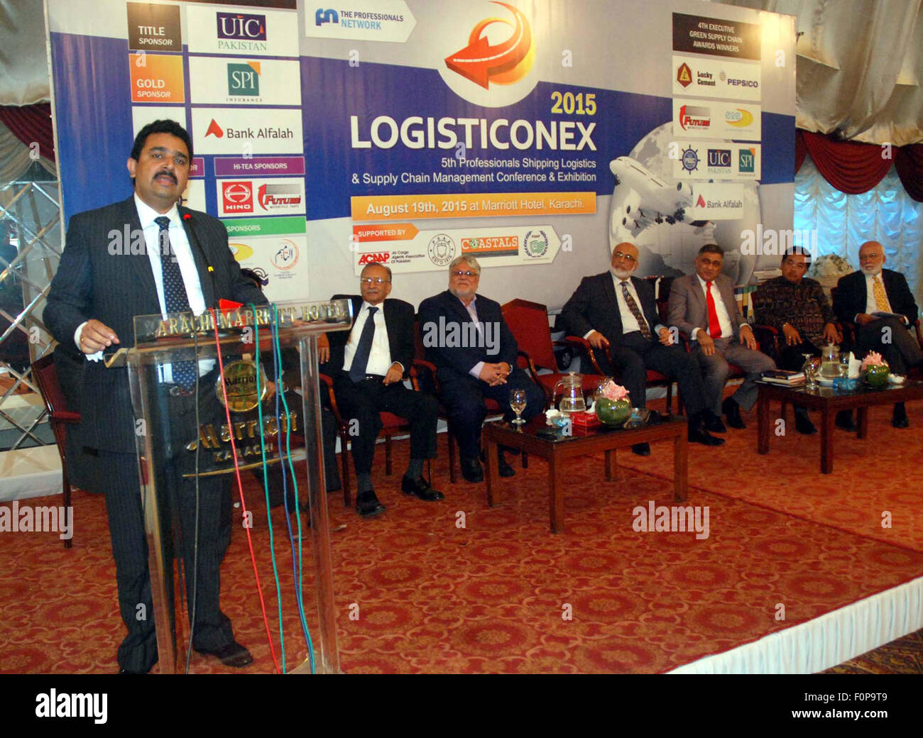 Federal Minister for Shipping and Ports Kamran Michael addressing to ...