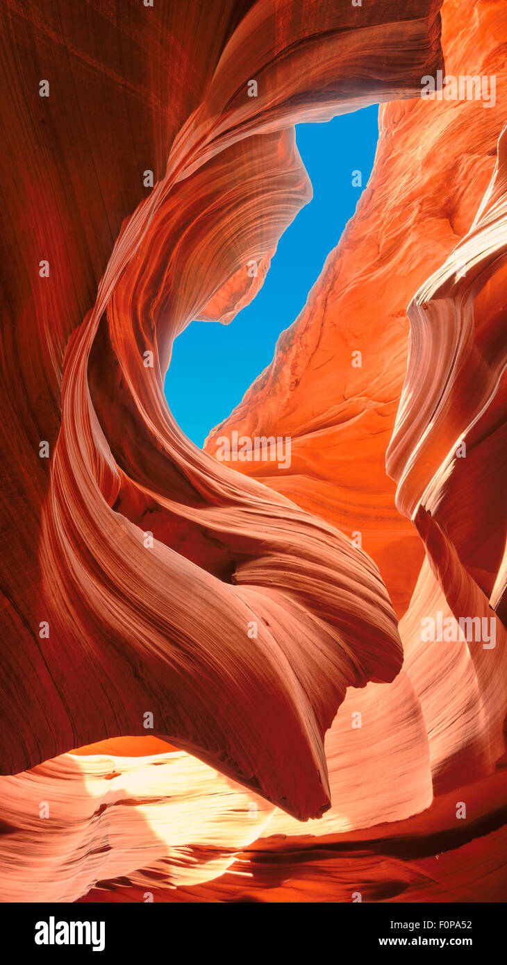 The Magic Antelope Canyon in the Navajo Reservation, Arizona Stock ...