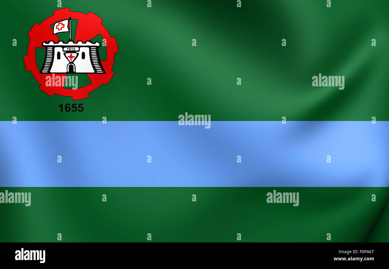 Flag of Jundiai, Brazil. Close Up Stock Photo - Alamy